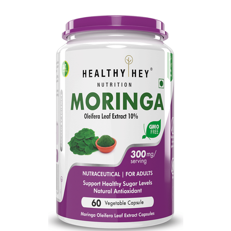HealthyHey Moringa Extract 10:1 - Olifeira Leaf - Miracle Tree - 60 Veg ...