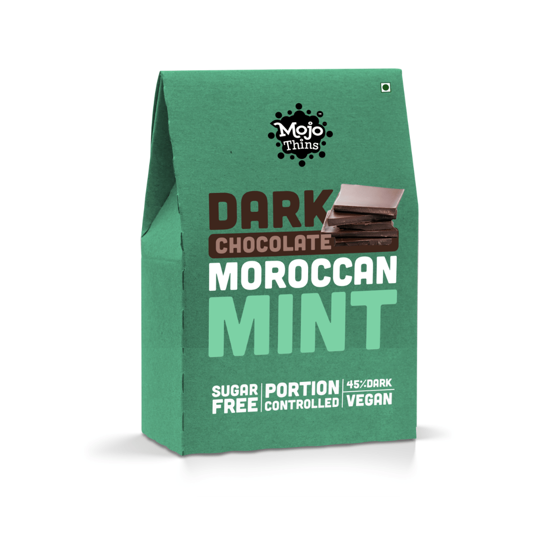 Mojo Bar Thins-Dark Chocolate Moroccan Mint Sugar free