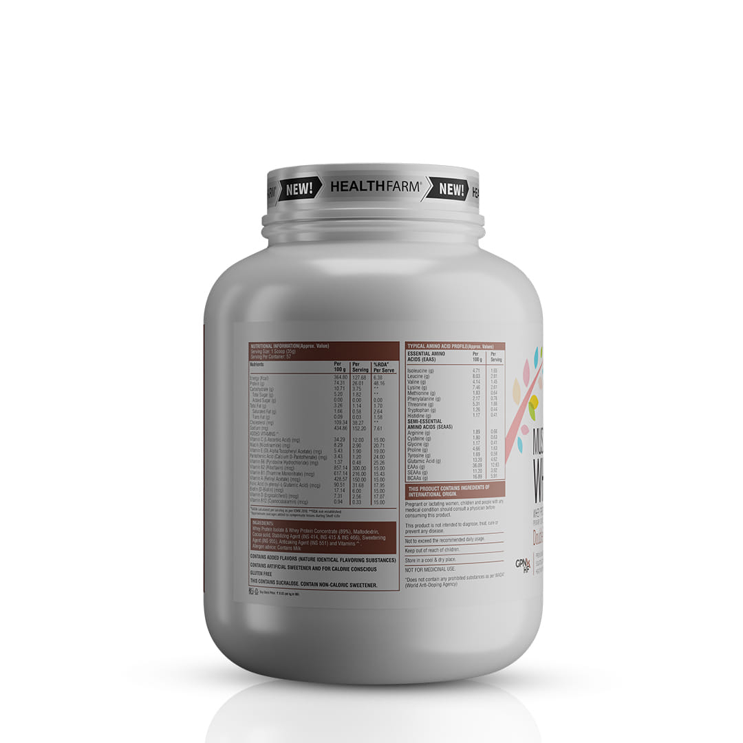 Healthfarm Muscle Whey protein (Double Rich Chocolate, 2kg)