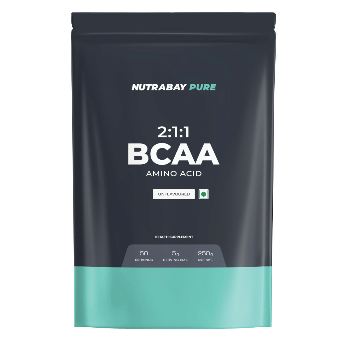 Nutrabay Pure Bcaa 2:1:1 - 5G Vegan Bcaas - 250G Unflavoured, 50 Servings | Intra / Post Workout ...