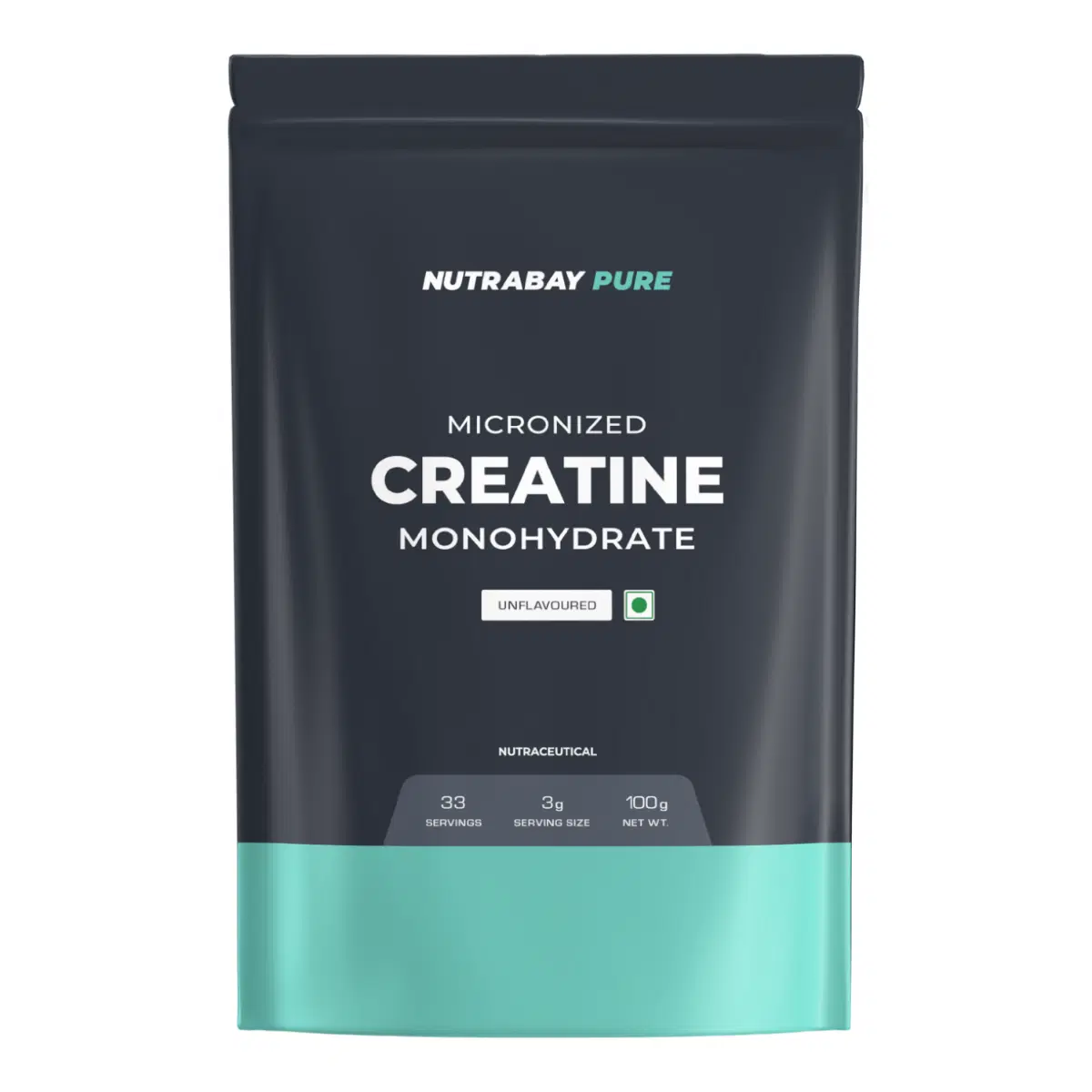 Nutrabay Pure Micronised Creatine Monohydrate 100g | 33 Servings ...