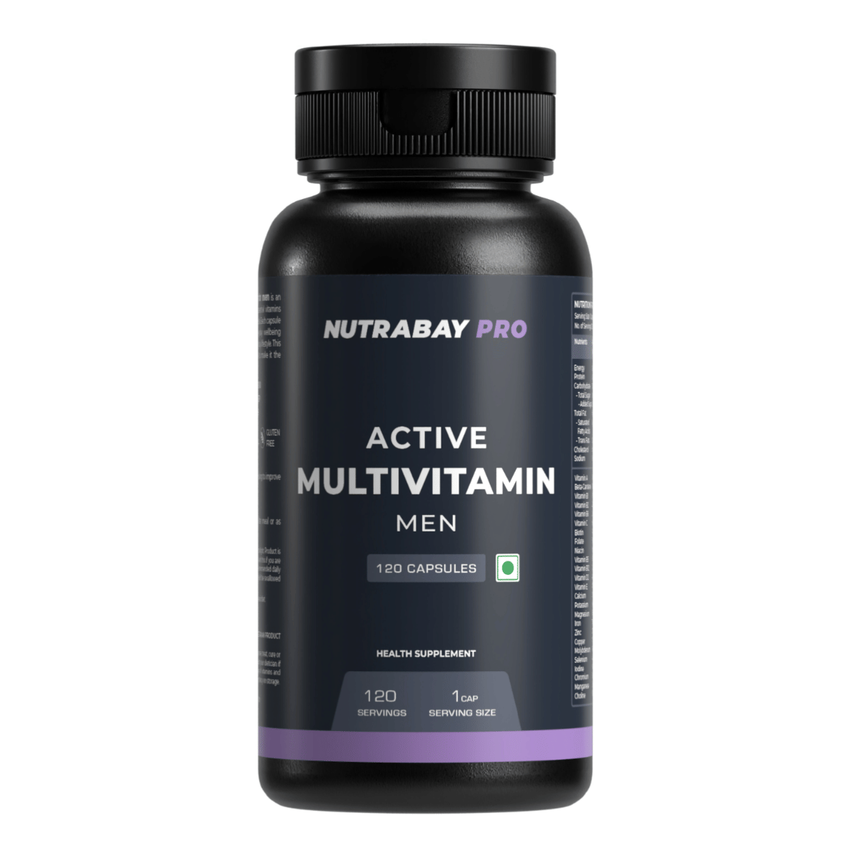 Nutrabay Pro Active Multivitamin For Men - 120 Capsules |25 Vitamins & Minerals With Zinc ...