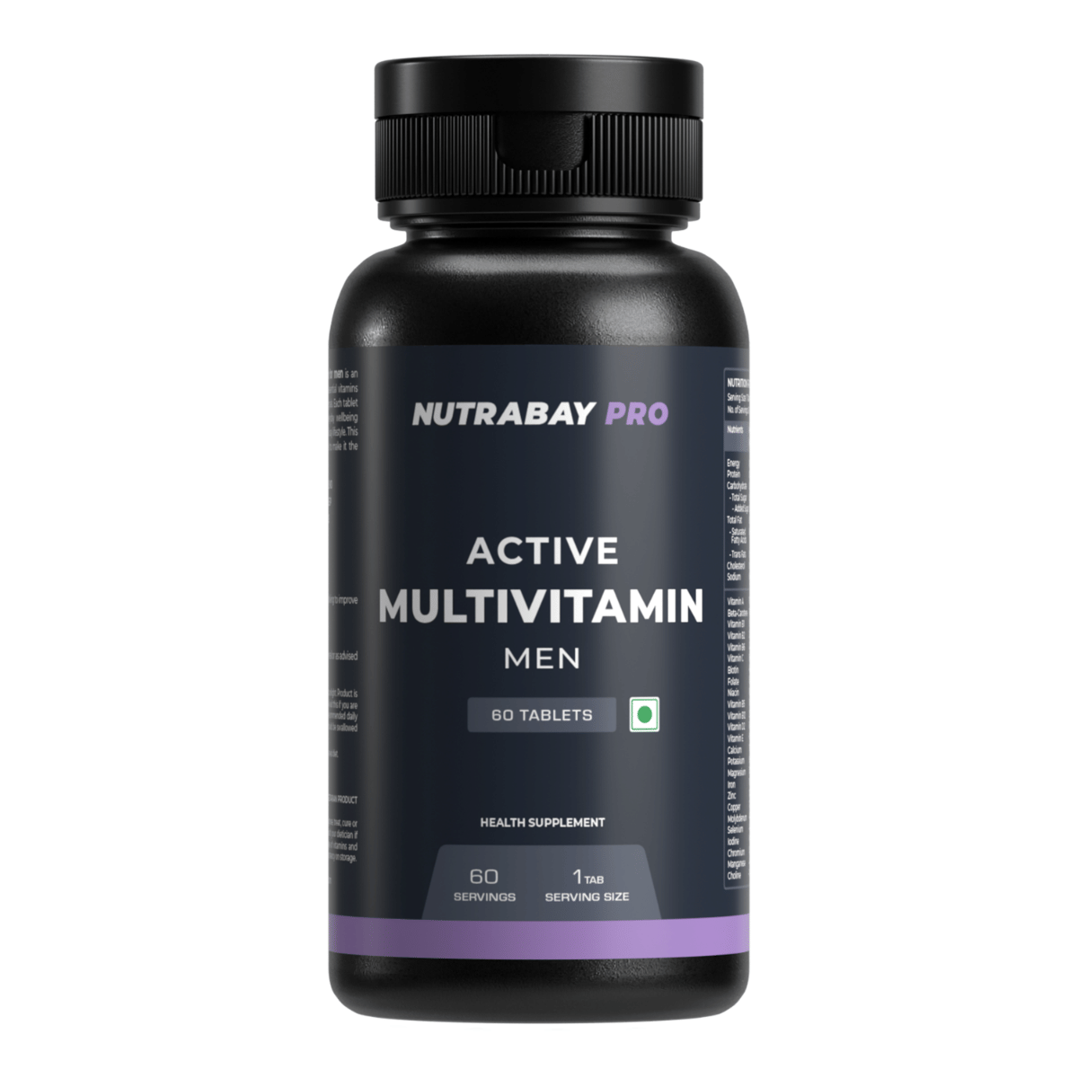 Nutrabay Pro Active Multivitamin for Men - 25 Vitamins & Minerals with ...