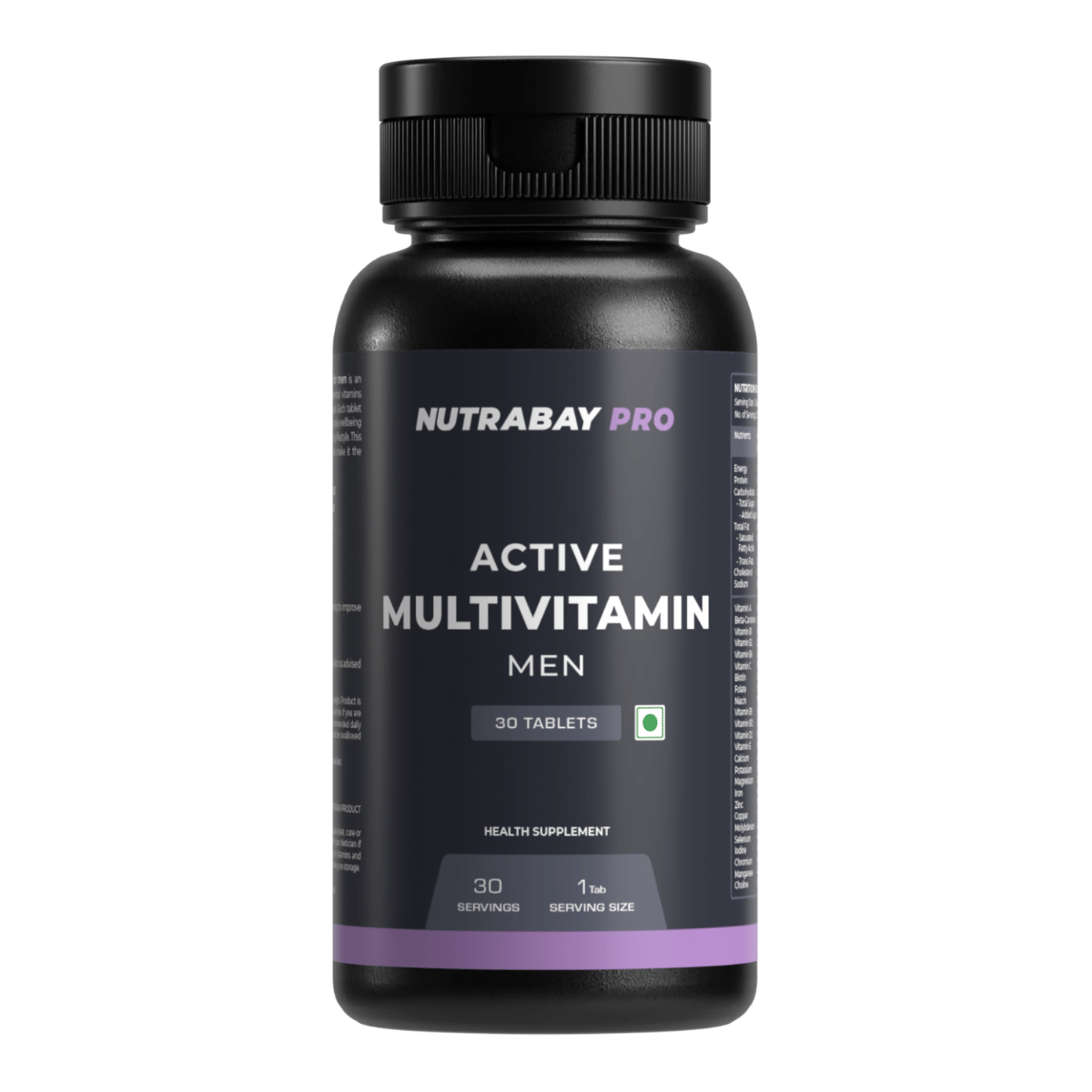 Nutrabay Pro Active Multivitamin for Men - 25 Vital Vitamins & Minerals ...