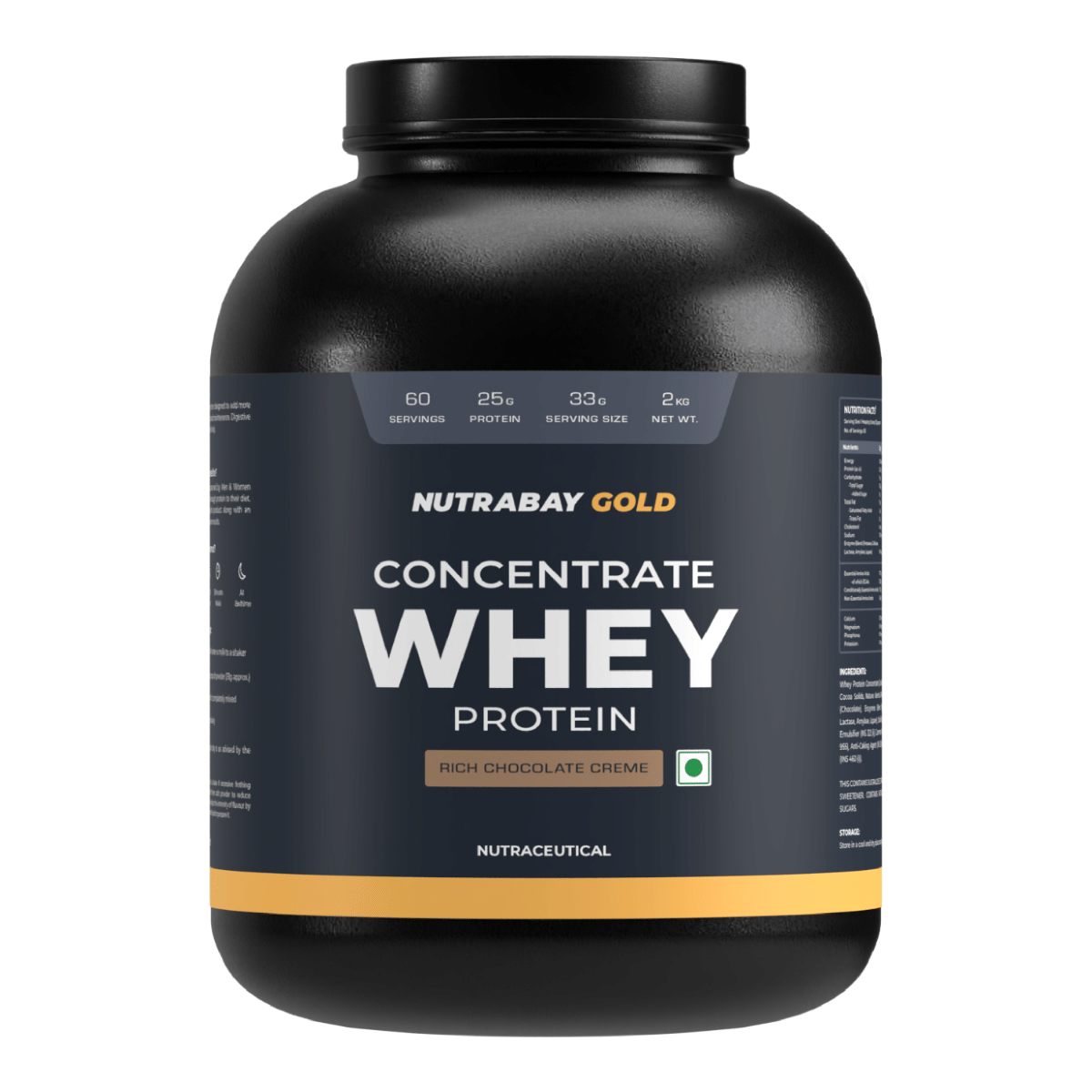 Nutrabay Gold 100% Whey Protein Concentrate With Digestive Enzymes ...
