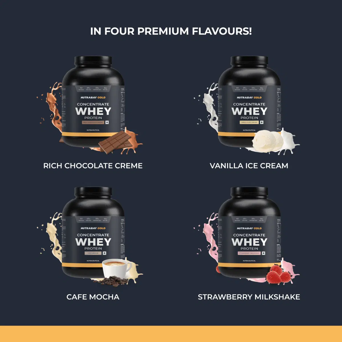 Nutrabay Gold 100% Whey Protein Concentrate With Digestive Enzymes ...