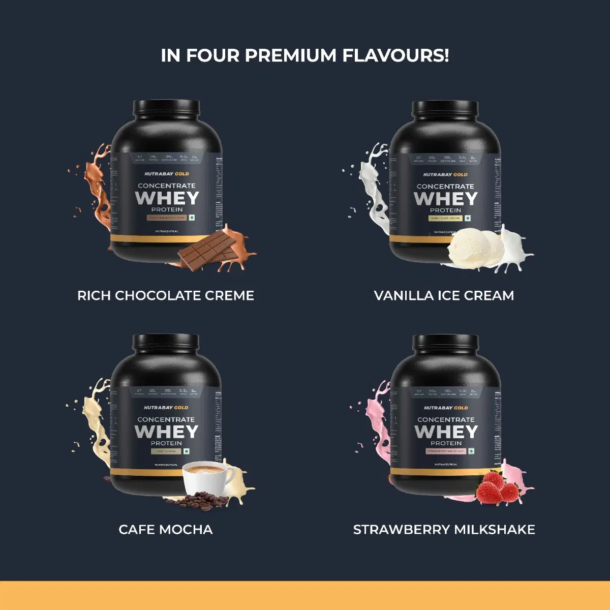 Nutrabay Gold 100% Whey Protein Concentrate with Digestive Enzymes ...