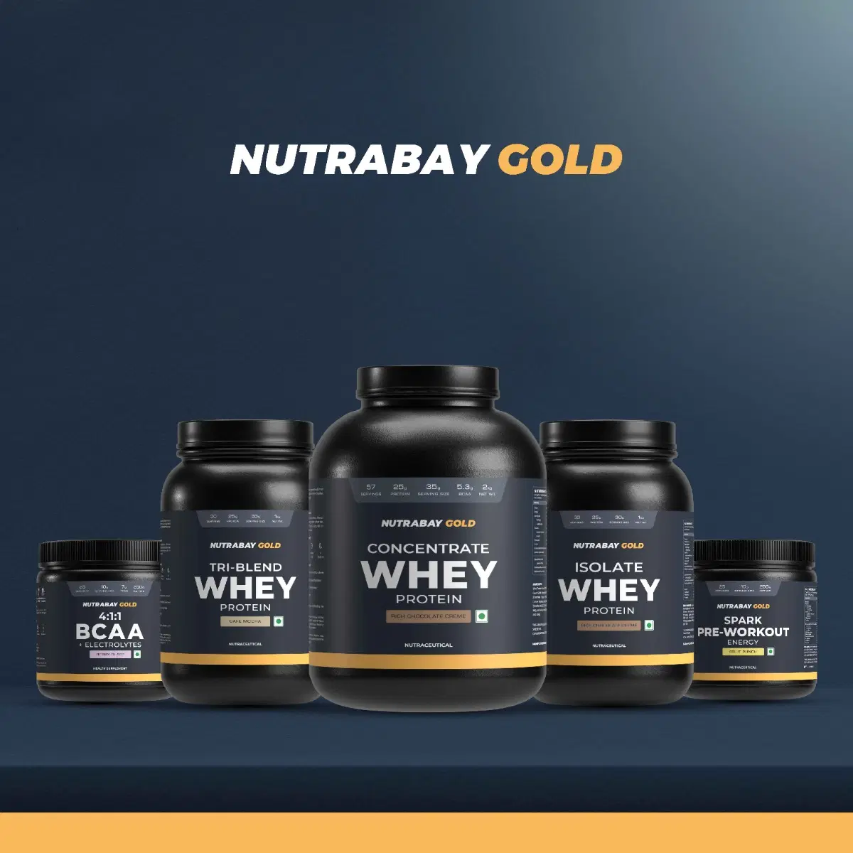 Nutrabay Gold 100% Whey Protein Concentrate with Digestive Enzymes ...