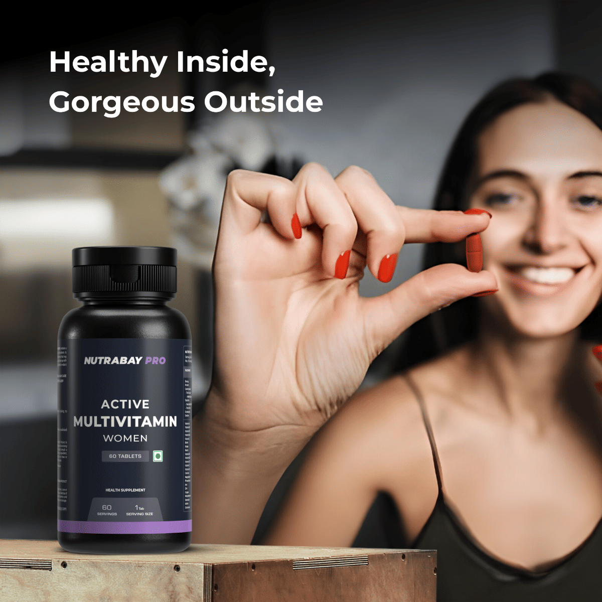 Nutrabay Pro Active Multivitamin for Women - 100% RDA of Iron, Vitamin ...