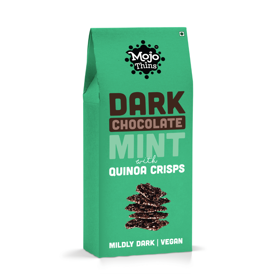 MOJO Thins - Mildly Dark Chocolate Mint with Quinoa Crisps Thins