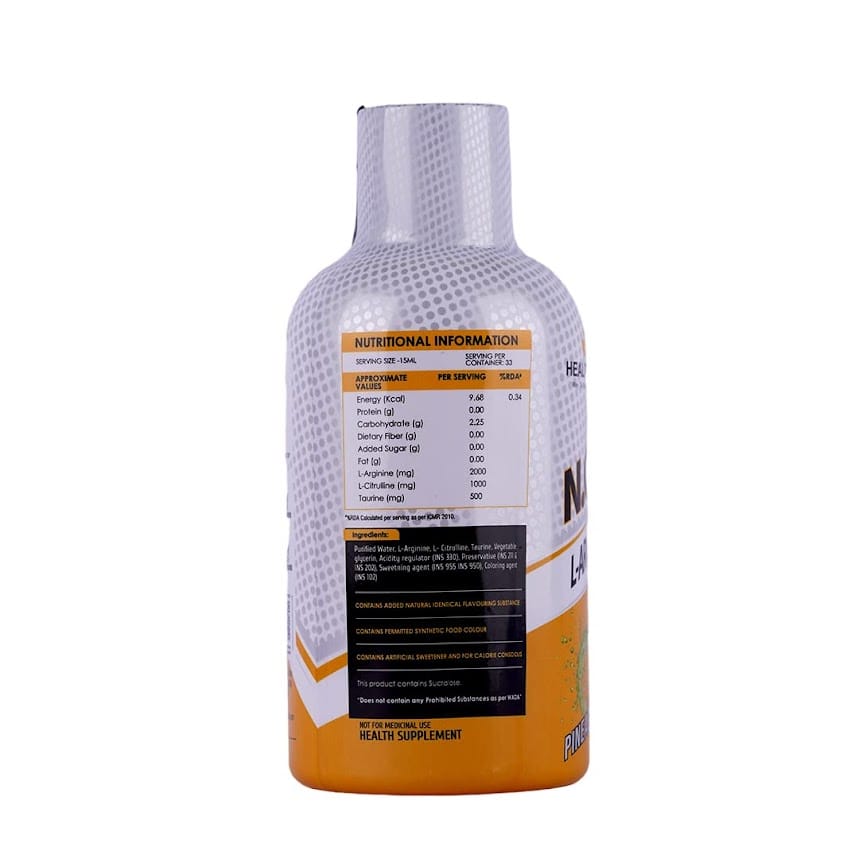 Healthfarm Nitric Oxide Liquid Supplement With L Arginine & L ...