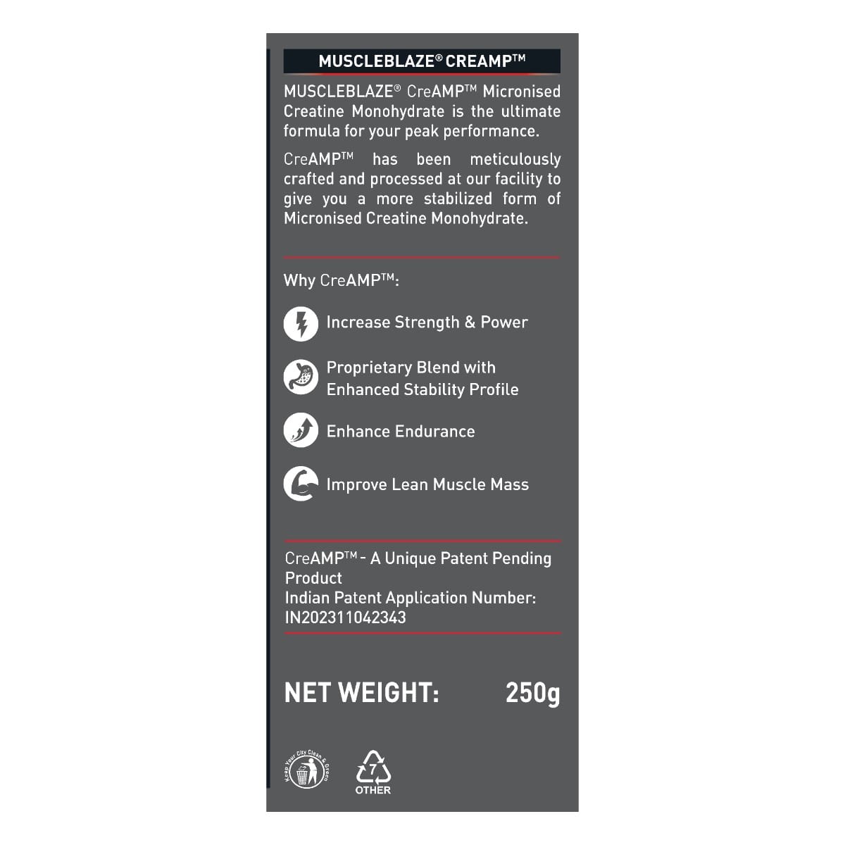 MuscleBlaze MB Creatine Monohydrate 250g | 83 Servings | Unflavoured ...