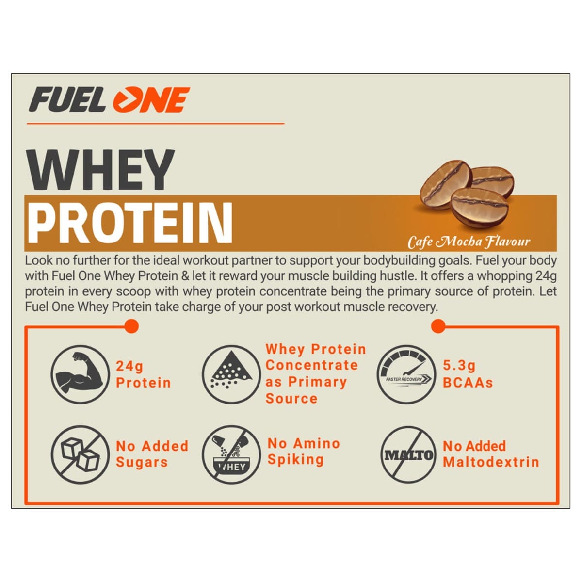 MuscleBlaze MB Fuel One 1kg | 25 Servings | Cafe Mocha Flavour | 24g ...