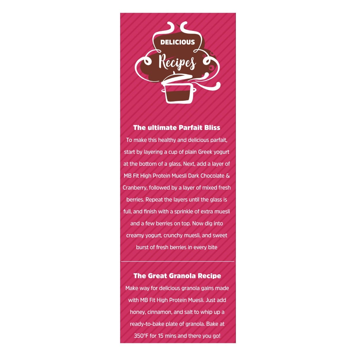 MuscleBlaze MB High Protein Muesli, Dark Chocolate & Cranberry, 22 g ...