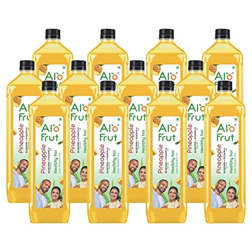 Alo Frut Pineapple Aloevera Juice.