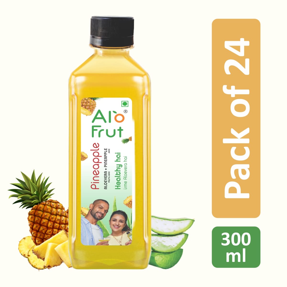 Alo frut Pineapple Fruit Drink with Tasty Aloevera Chunks & Juice ...