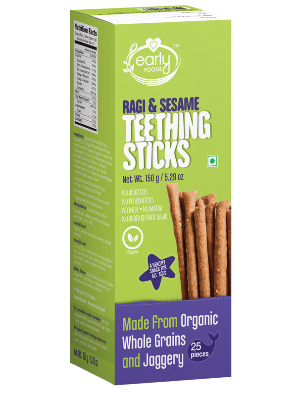 Early Foods Ragi & Sesame Jaggery Teething Sticks 150g