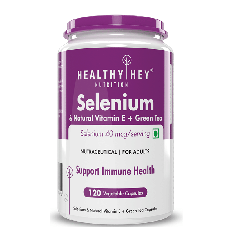 HealthyHey Nutrition Selenium plus Natural Vitamin E, Supports Optimal ...