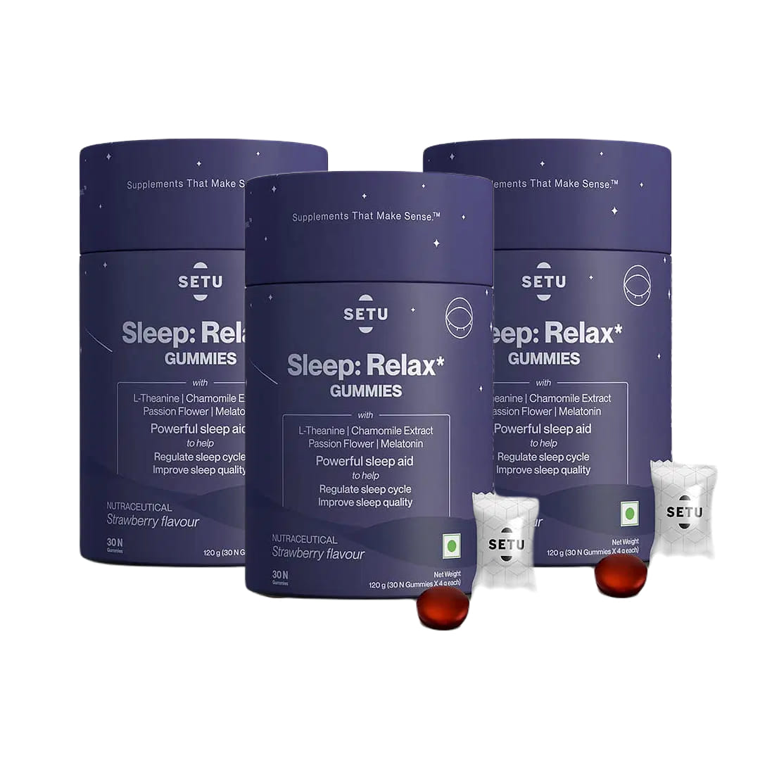 Setu Sleep Relax Gummies, Melatonin, Chamomile Extract and L-theanine ...