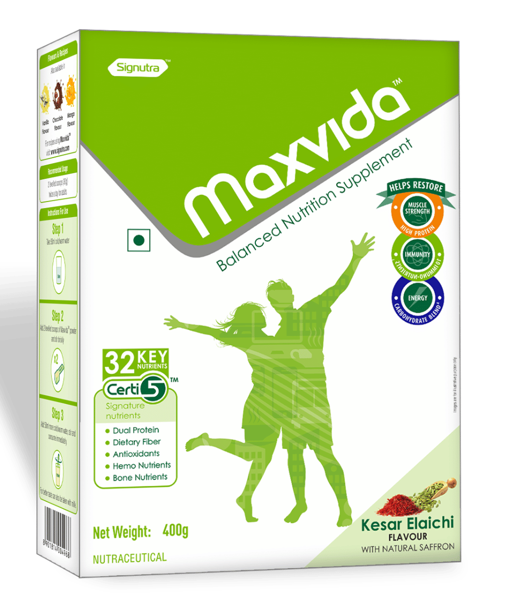 Maxvida Balanced Nutrition Supplement for Adults - BIB (Kesar Elaichi ...