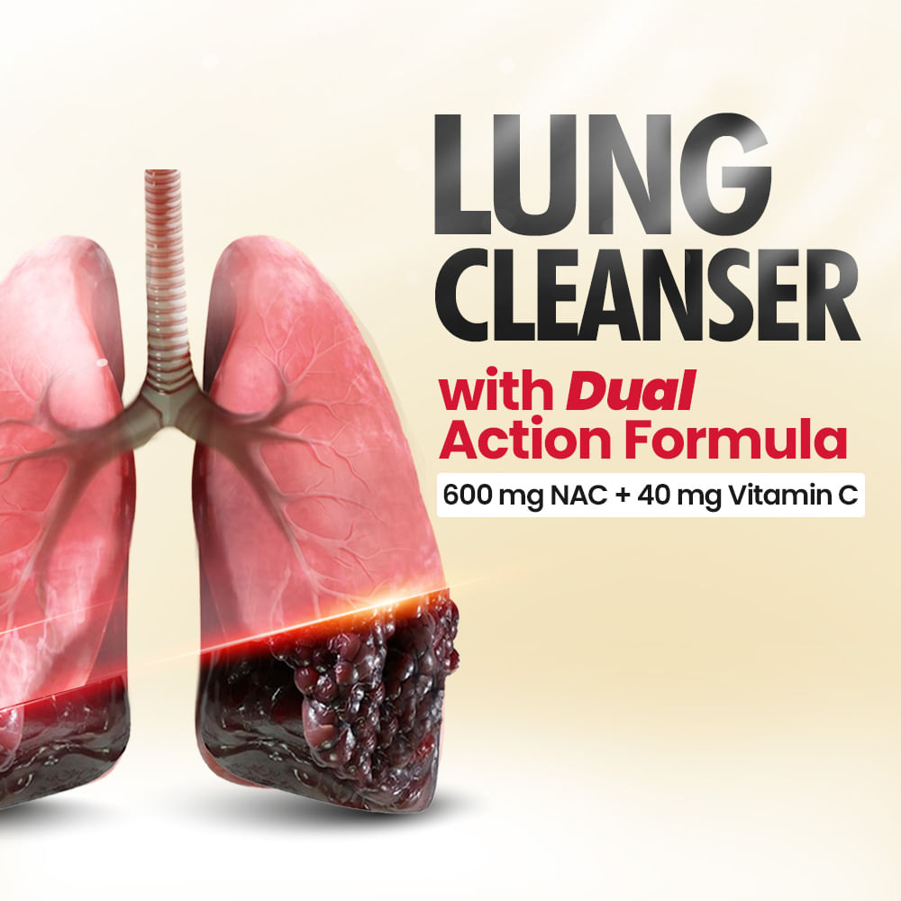 Fast&Up Lung Detox with 600mg NAC (N-acetylcysteine) for Smokers, Mucus ...