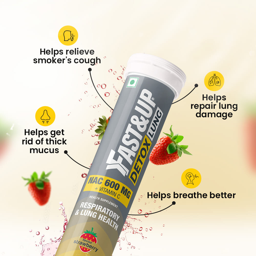 Fast&Up Lung Detox with 600mg NAC (N-acetylcysteine) for Smokers, Mucus ...