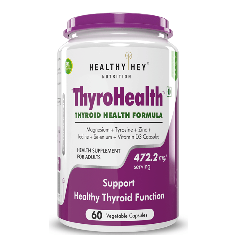 HealthyHey Nutrition ThyroHealth - Thyroid Health Formula 60 vegetable ...