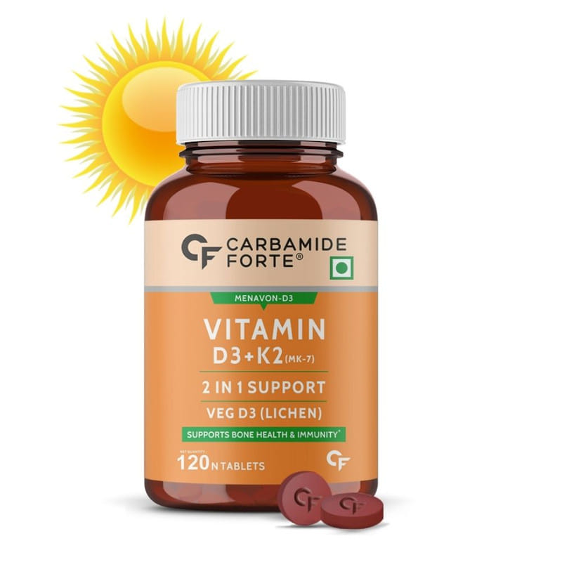 Carbamide Forte Vitamin D3 K2 MK7 | Plant Based Veg Vitamin D3 ...