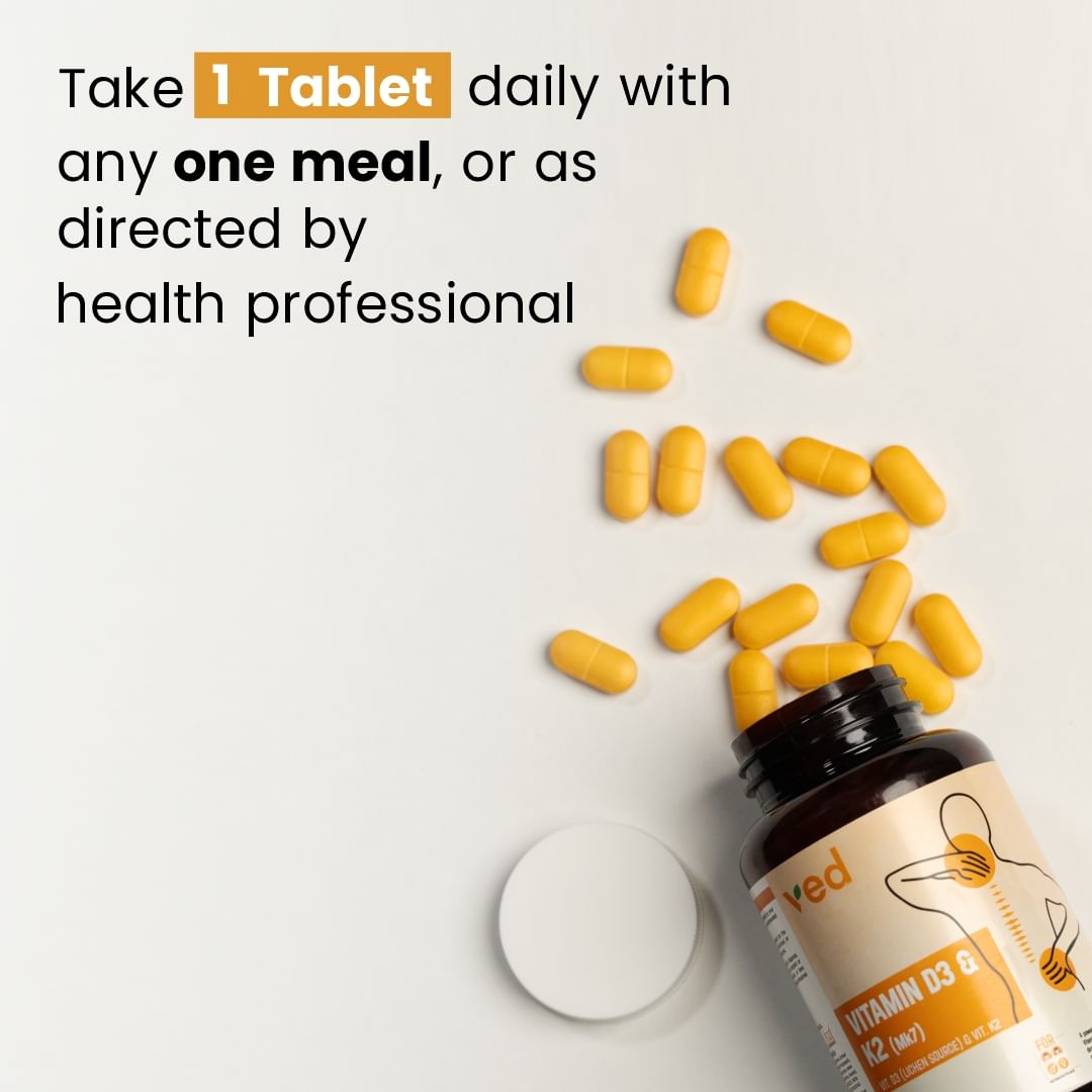 VEDayu Vitamin D3 K2 MK7 | Plant Based Veg Vitamin D3 Supplement Lichen ...