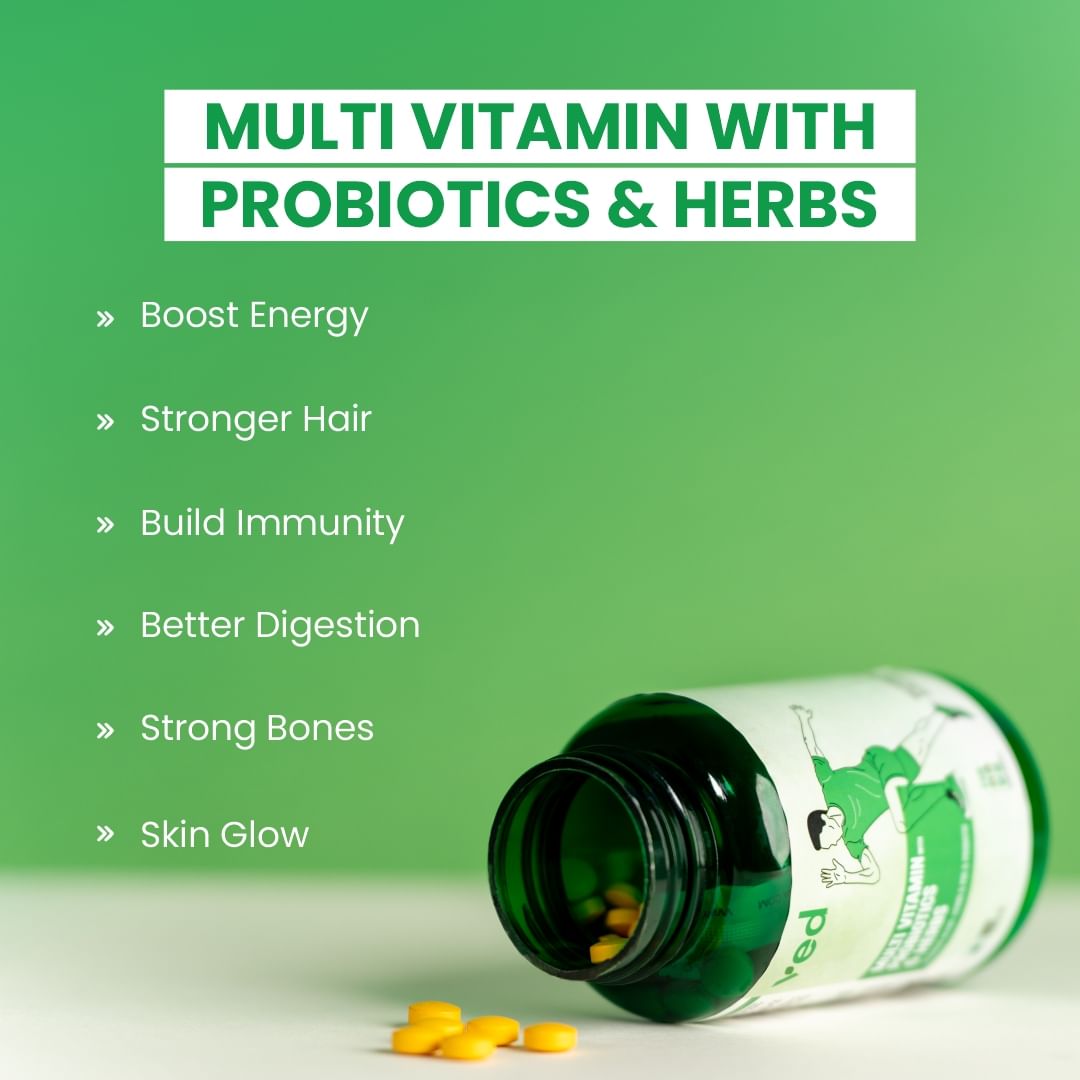 VEDayu Multivitamin Tablets for Men & Women with Probiotics & Ginseng ...