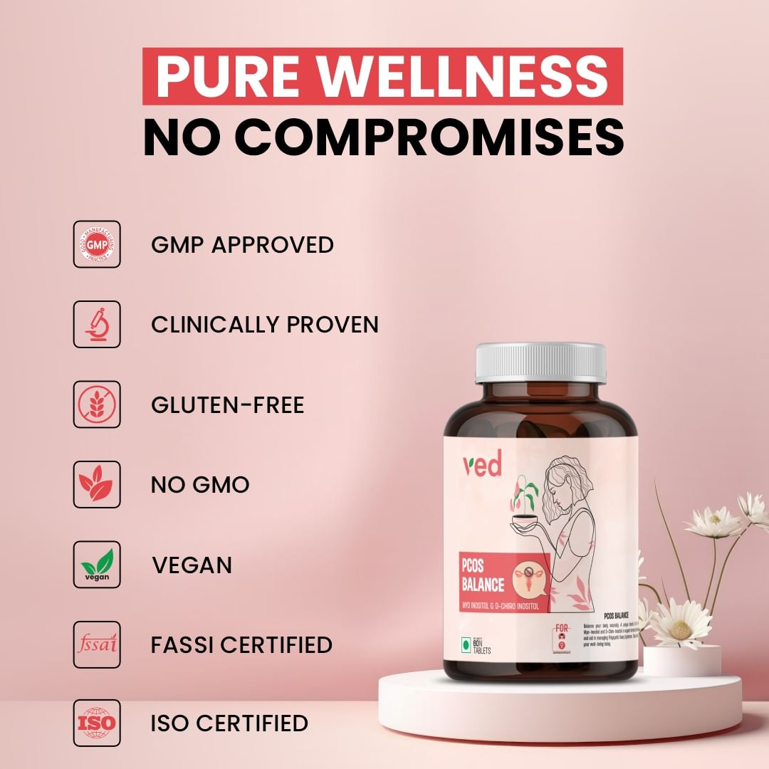 VEDayu PCOS Supplement - 40:1 Ratio 2000mg Myo-Inositol to 50mg D-Chiro ...