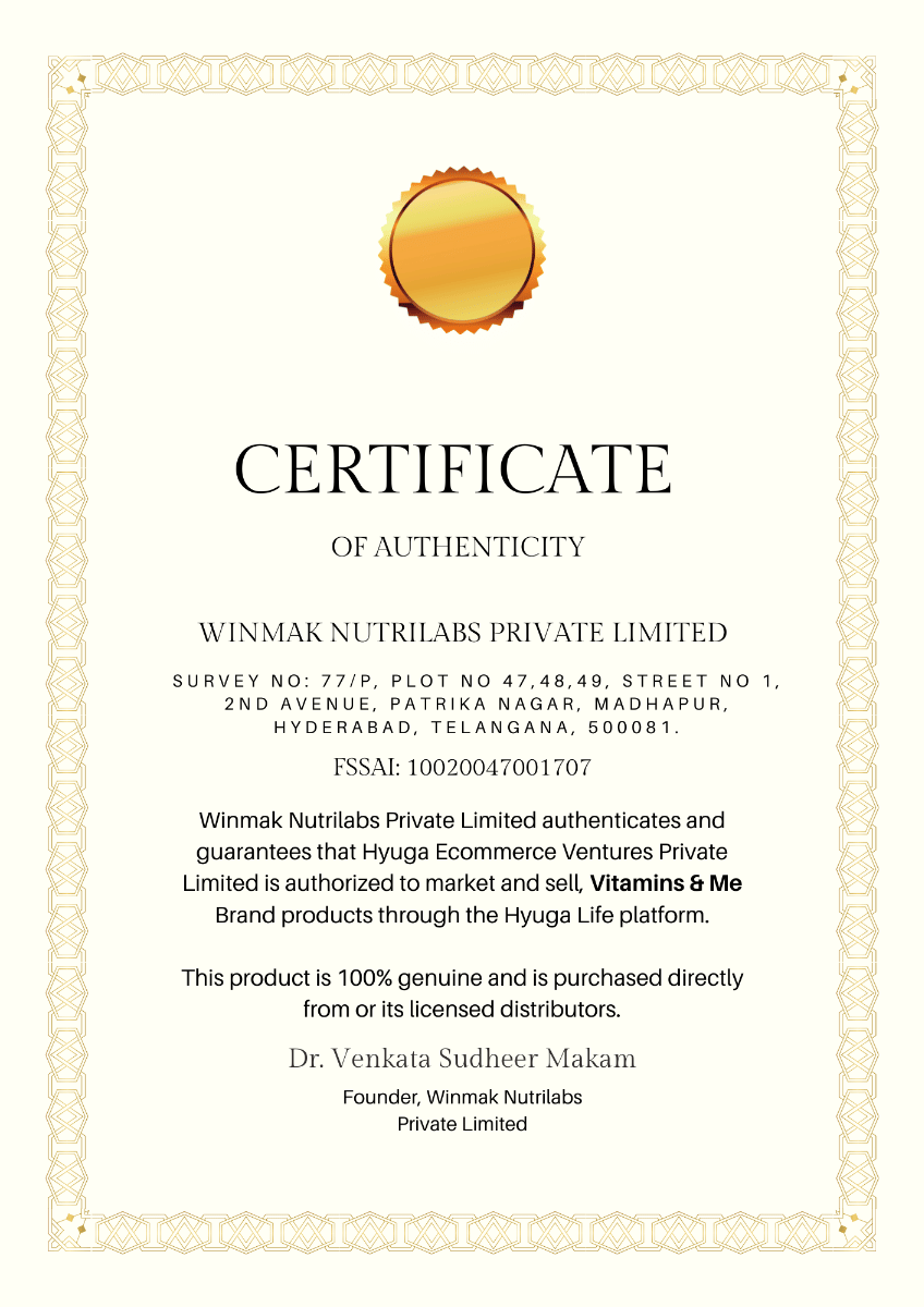 Vitamins & Me Vitamin D3 (2000 IU), with Sunflower Oil for Men & Women ...