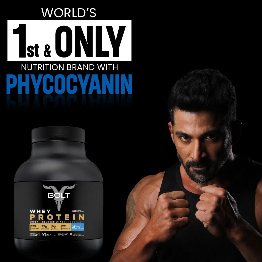Bolt Whey Protein Powder 100% USA Made Whey Protein with PHYCOCYANIN ...