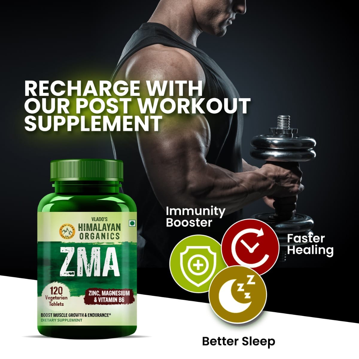 Vlado's Himalayan Organics ZMA (Zinc, Magnesium Aspartate) Sports ...