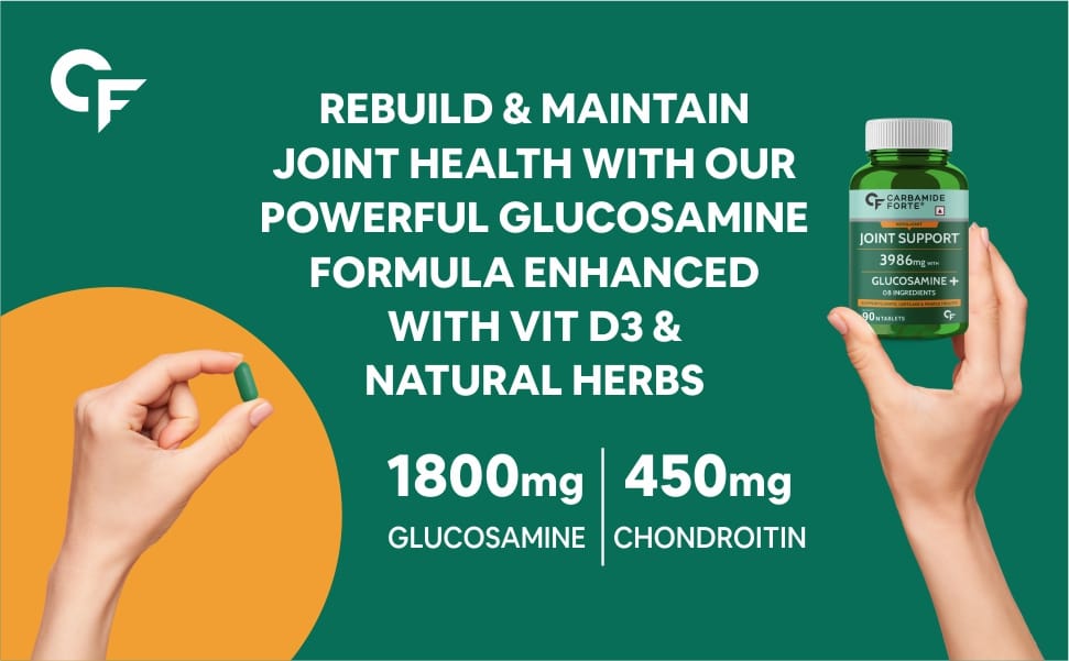 Carbamide Forte Glucosamine + MSM + Chondroitin | 90 Tablets | Joint ...