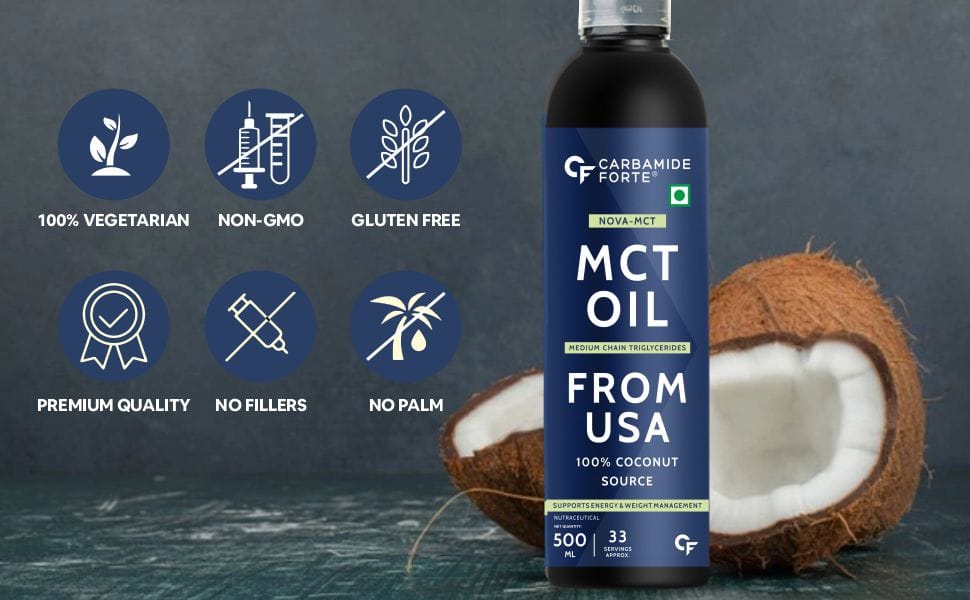 Carbamide Forte Pure MCT Oil C8 From USA 500ml| 100% Coconut Source ...
