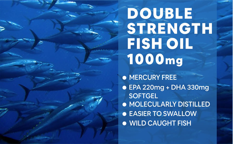 Carbamide Forte Double Strength Fish Oil 1000mg with Omega 3 600mg -120 ...