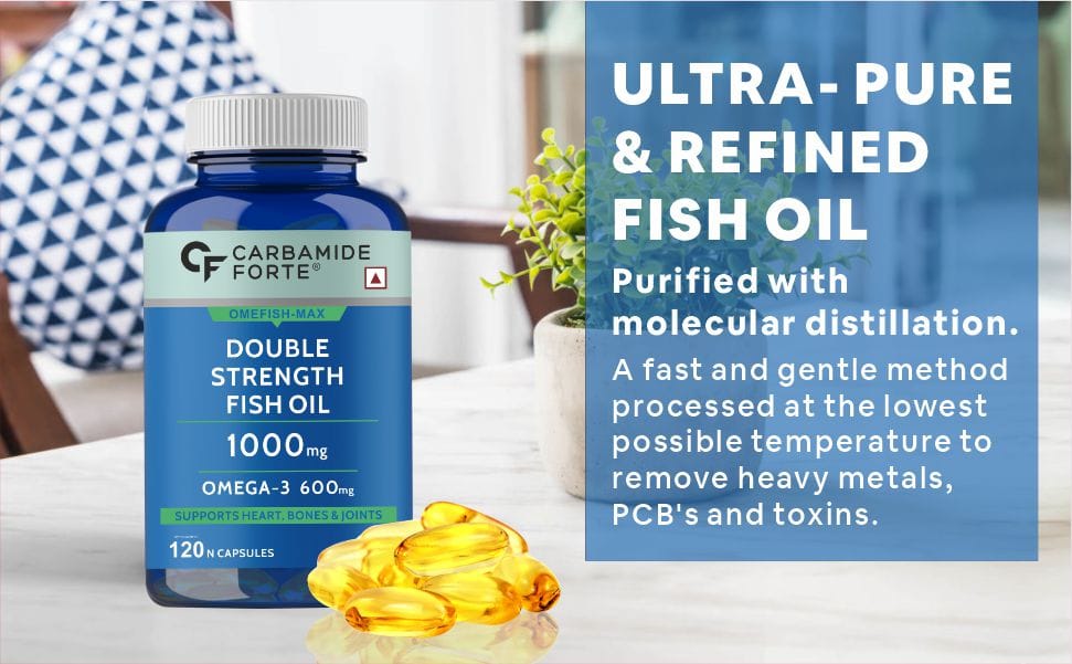 Carbamide Forte Double Strength Fish Oil 1000mg with Omega 3 600mg -120 ...