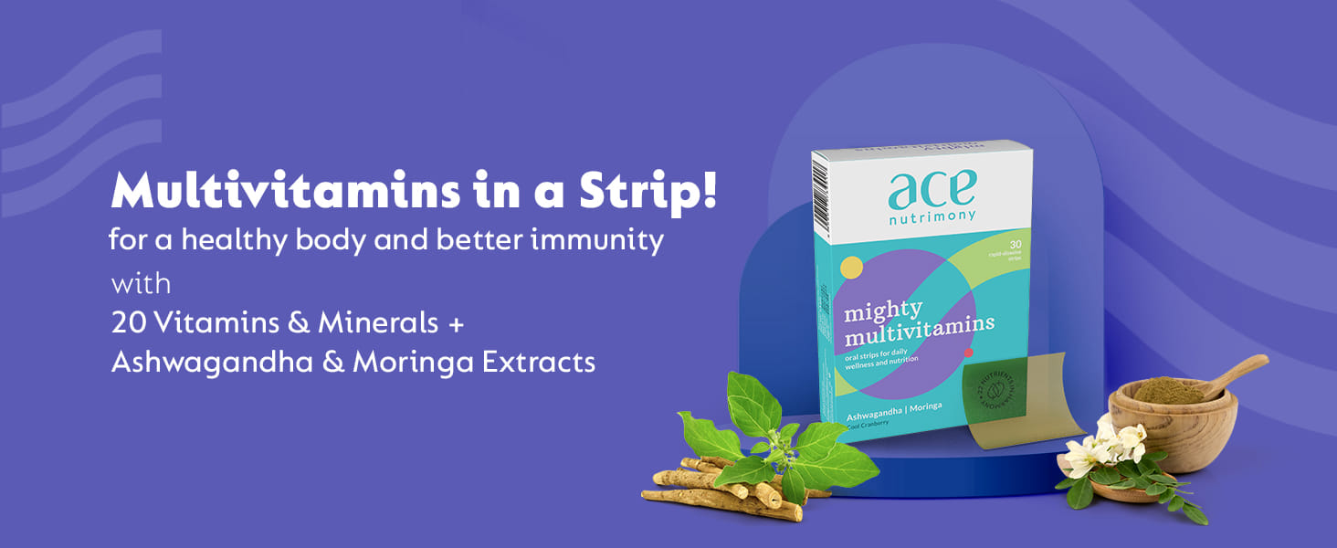 Ace Nutrimony Mighty Multivitamins Oral Strip With 22 Vitamins ...