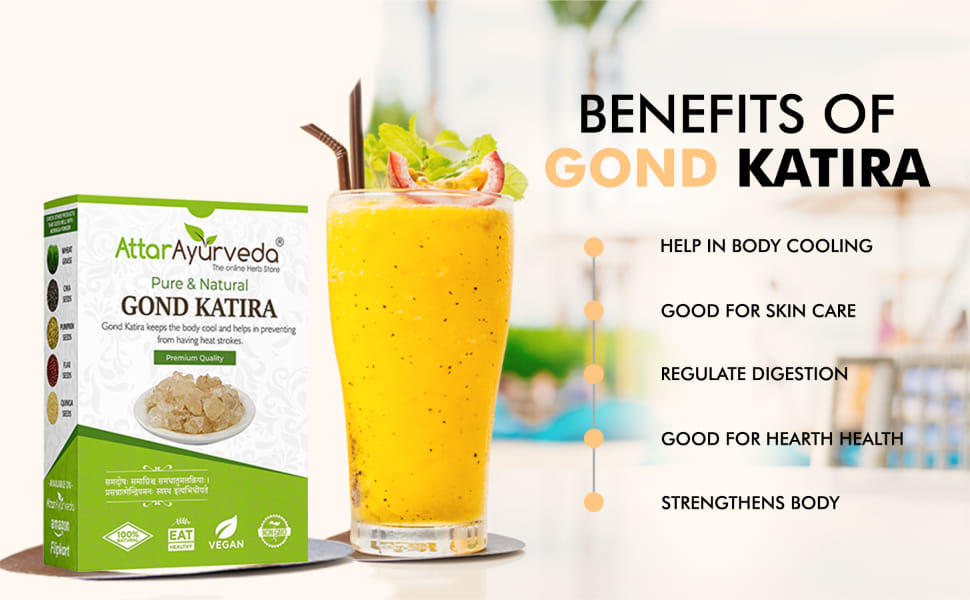 Attar Ayurveda Gond Katira Pure (Edible Gum) - 200 grams | Tragacanth ...