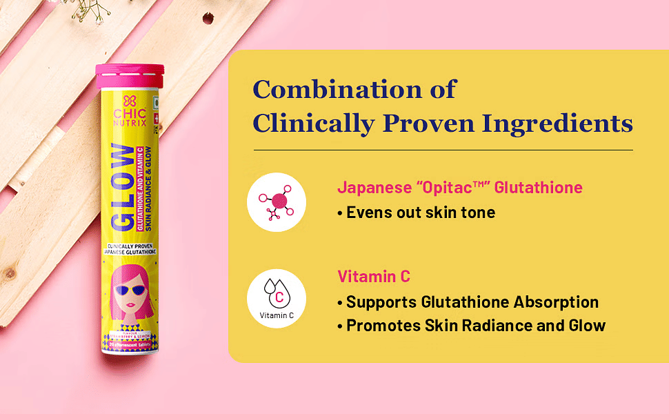 Chicnutrix Glow- 60 Effervescent Tablets| 500mg Japanese Glutathione ...