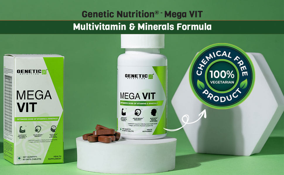 Genetic Nutrition Mega Vit | Multivitamin Supplement with Optimized ...