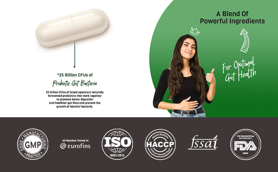 Genetic Nutrition Mega Probiotics 25 Billion CFU Supplement ...