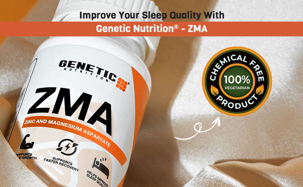 Genetic Nutrition ZMA Supplement | Zinc and Magnesium Aspartate Health ...