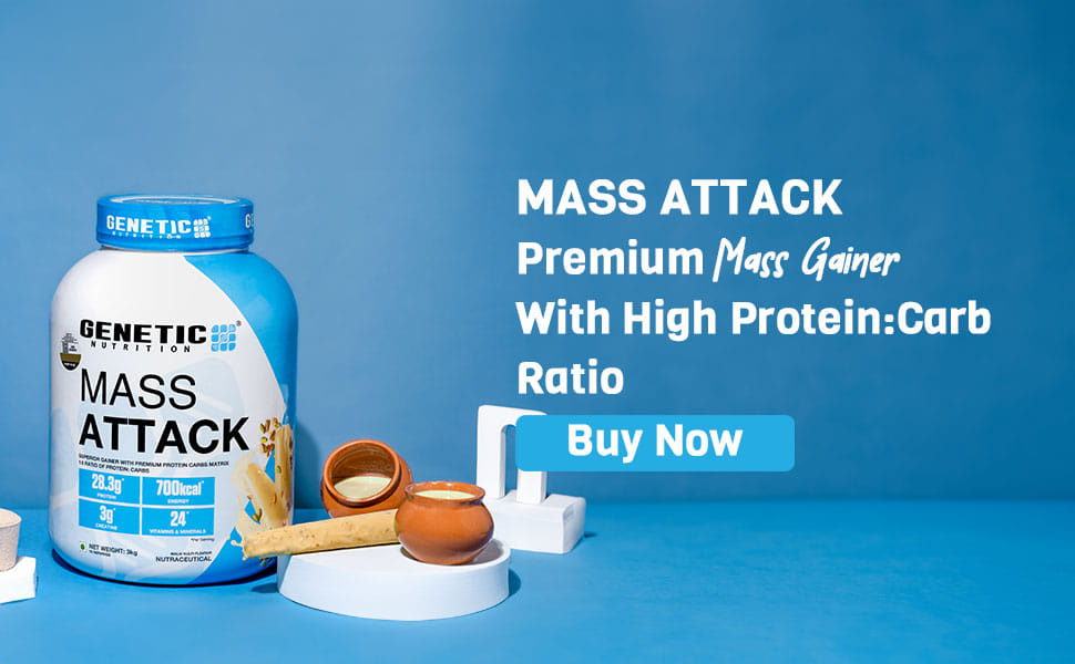 Genetic Nutrition Mass Attack | Muscle Mass Gainer Powder Supplement ...