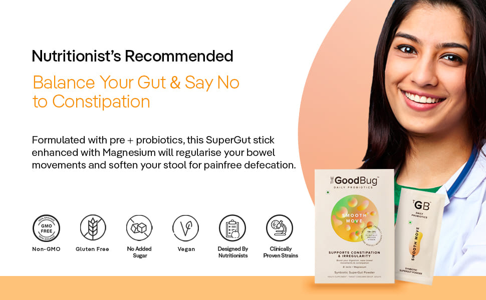 The Good Bug Smooth Move SuperGut Powder for Constipation Relief ...