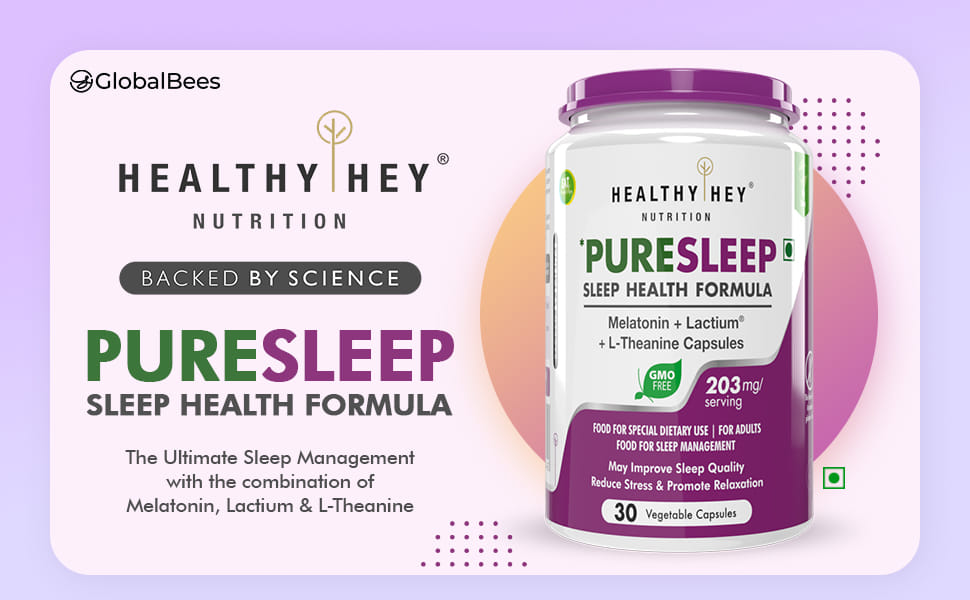 HealthyHey Nutrition PureSleep - Sleep Health Formula - 30 Vegetable ...