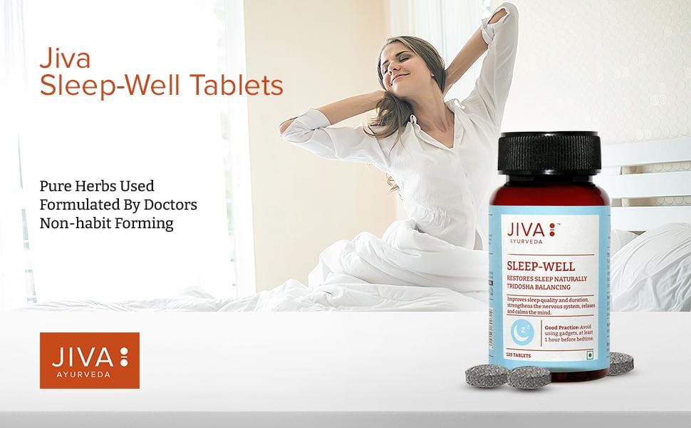 Jiva Ayurveda Sleep-Well Tablets - Restores Natural Sleep - Non-Habit ...