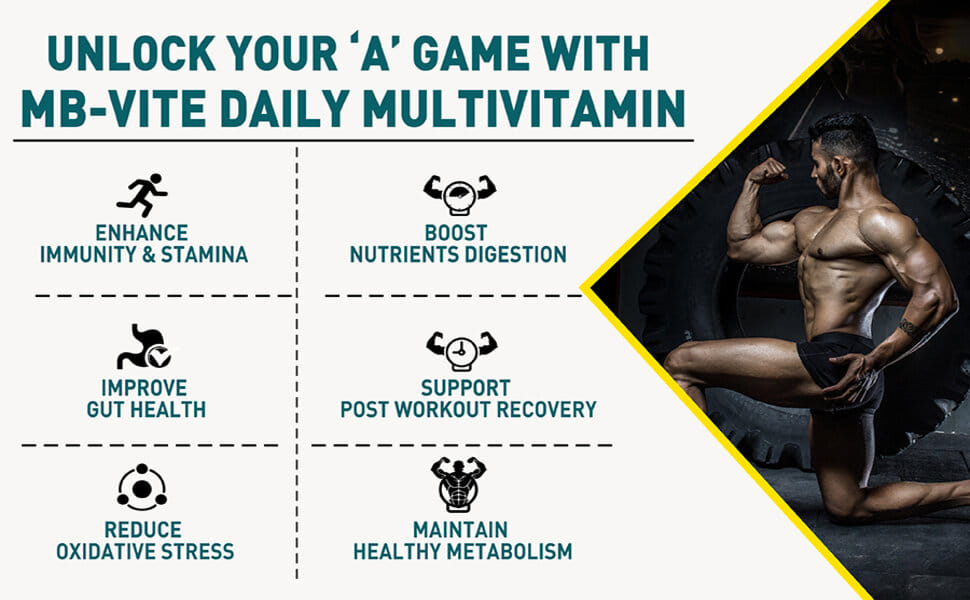 MuscleBlaze MB Vite Multivitamin with Immunity Boosters & Digestive ...