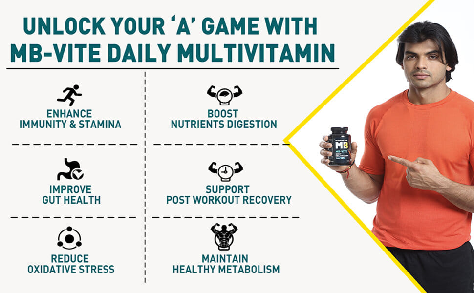 MuscleBlaze MB-Vite Daily Multivitamin | 60 Tablets | 51 Ingredients ...